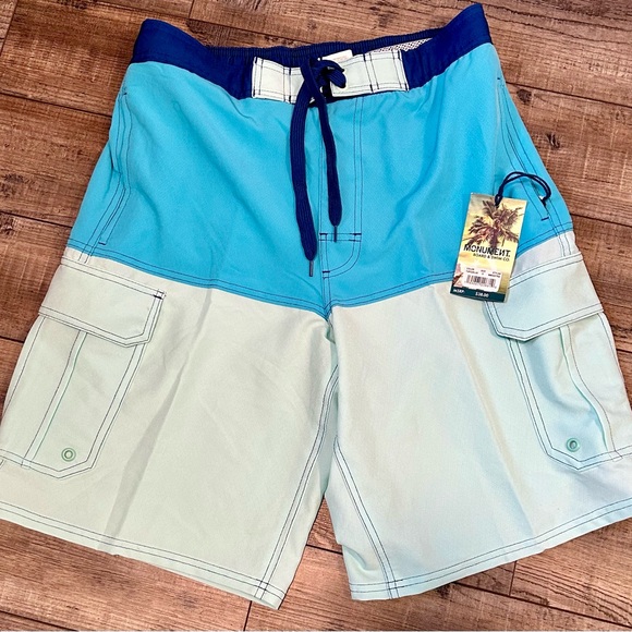 Monument Board and Swim | Swim | Nwt Monument Mens Blue Swim Shorts ...